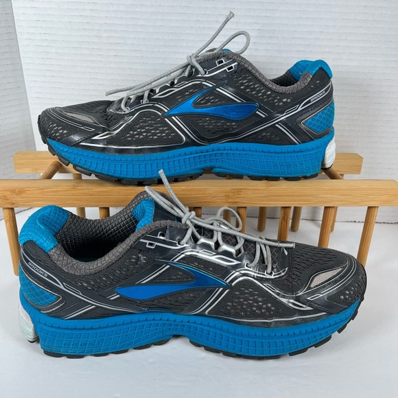 Brooks | Shoes | Brooks Mens Ghost 8th Edition Gray Blue Running Shoes ...